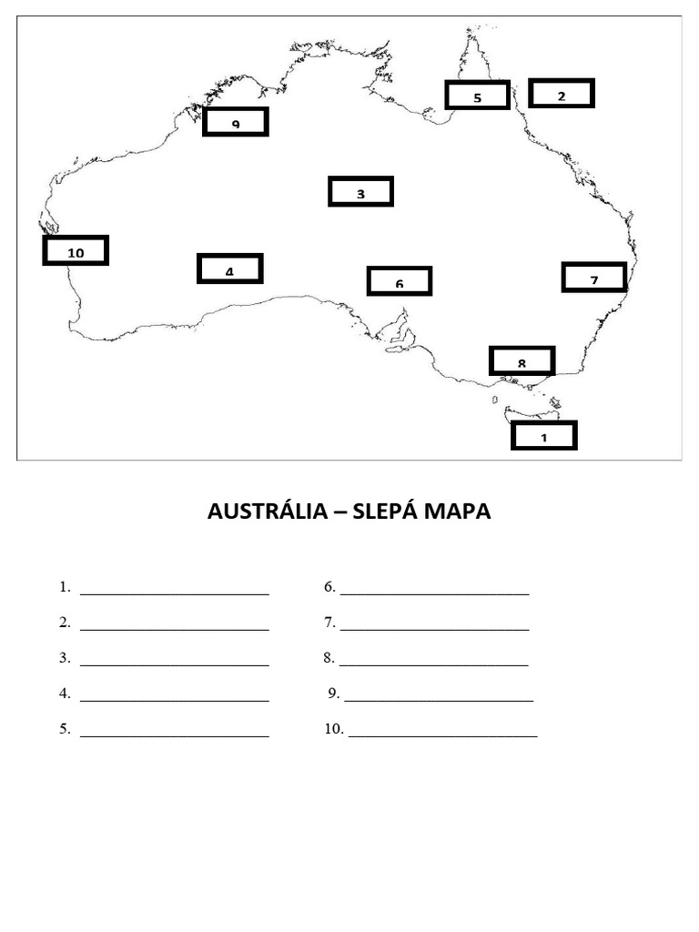 Austrália - Slepá Mapa | PDF
