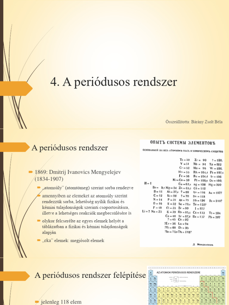04 A Periodusos Rendszer | PDF