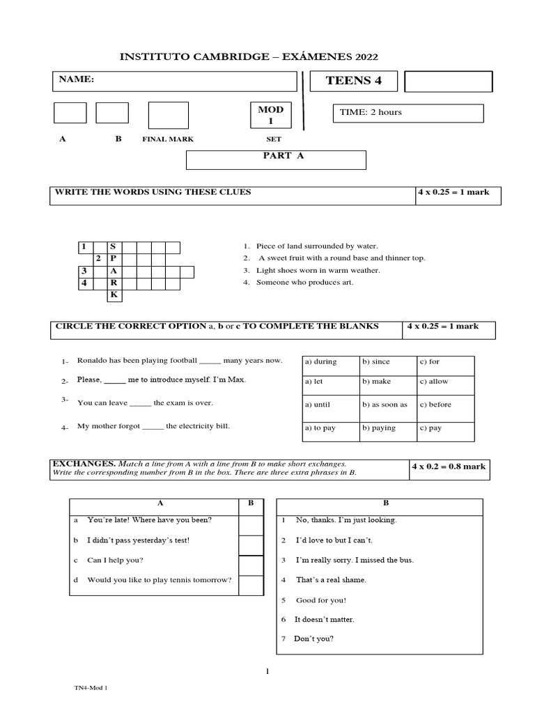 2022 TN4 Mod 1 | PDF