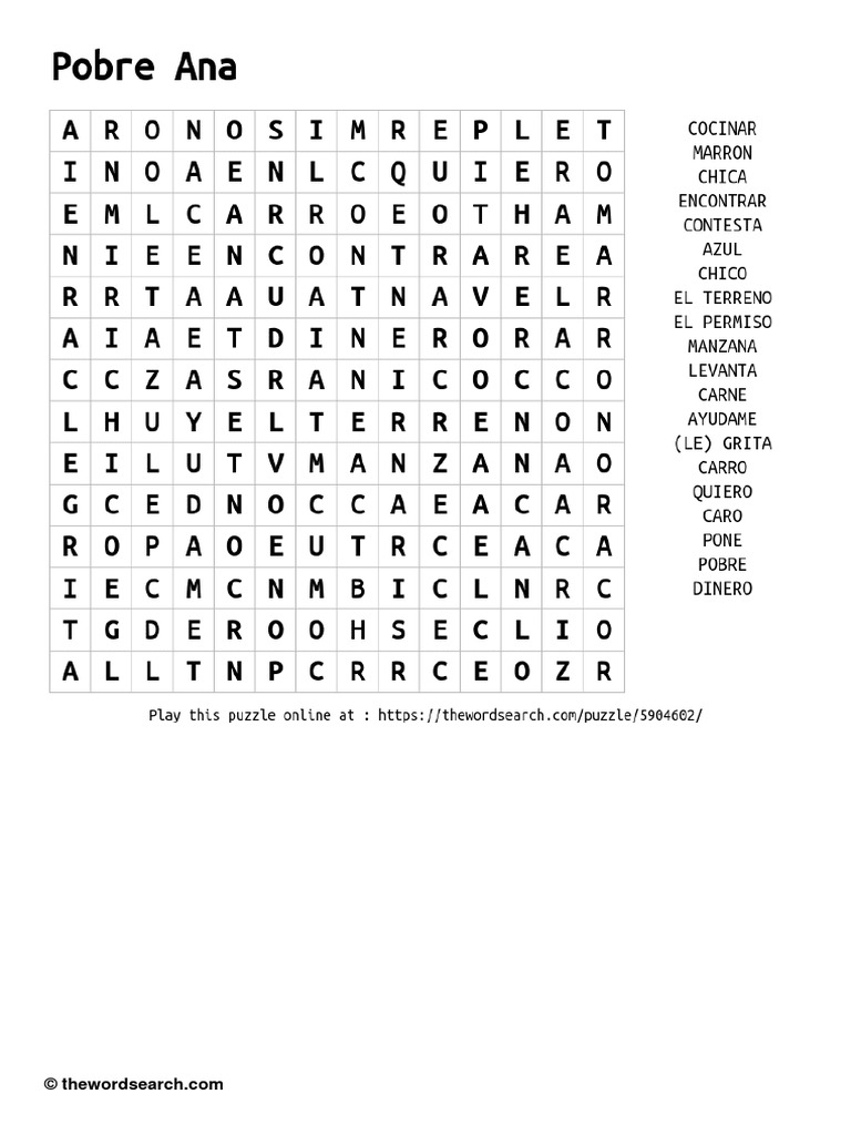 thewordsearch-com-pobre-ana-5904602 (2) | PDF