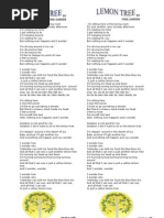 Lemon Tree Lyrics | PDF