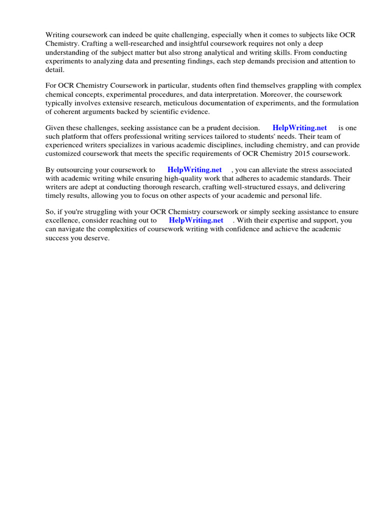 Ocr Chemistry Coursework 2015 | PDF | Porosity | Facebook