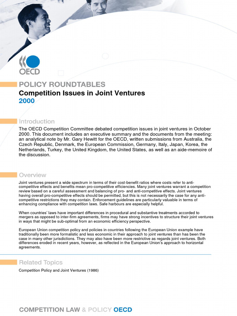 OECD | PDF | Mergers And Acquisitions | Joint Venture