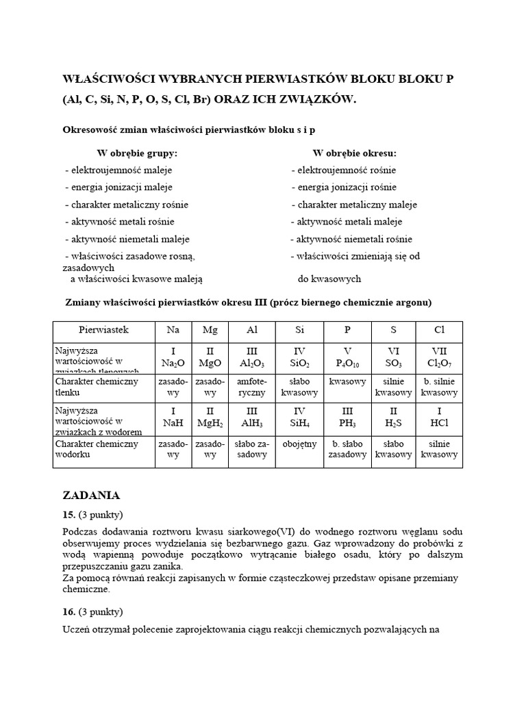 Zadania - Blok P | PDF