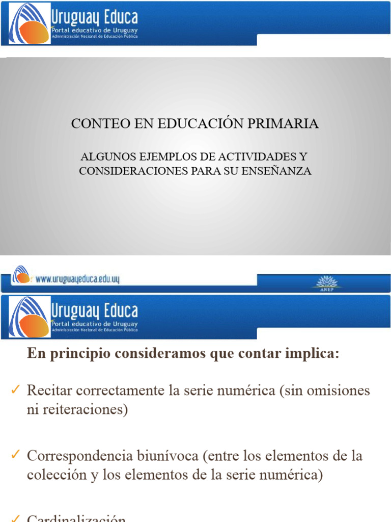 Conteo en Educación Primaria | PDF | Hogar, jardinería y bricolaje | Arte