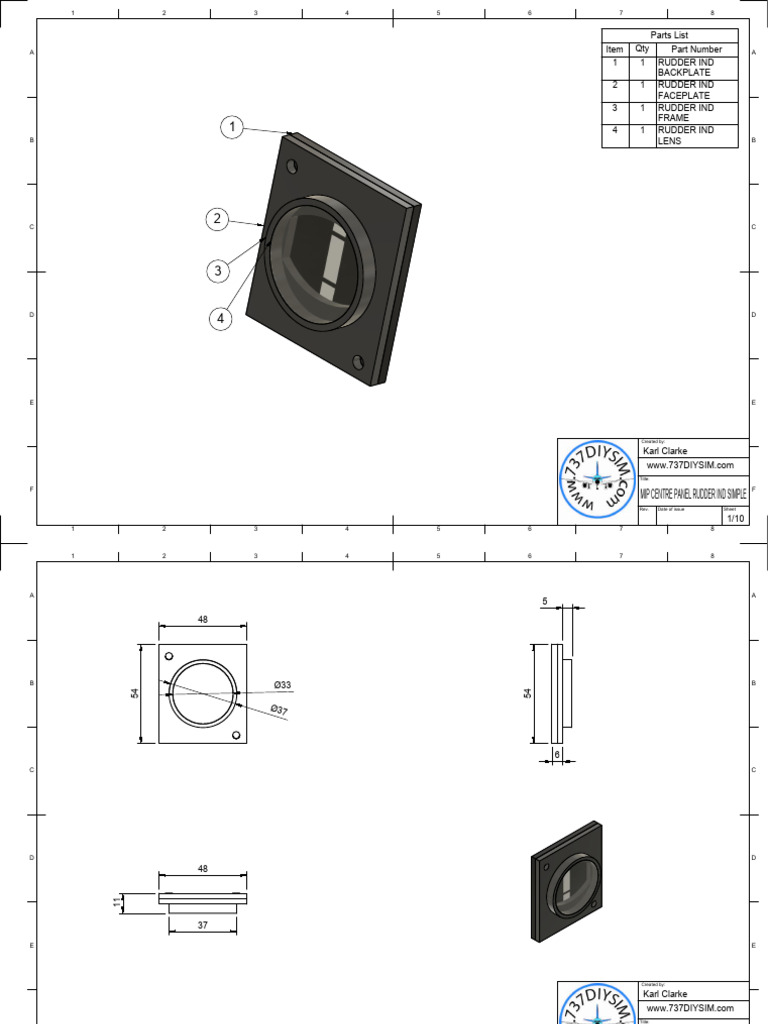 MIP CENTRE PANEL RUDDER IND SIMPLE Drawing v1 | PDF