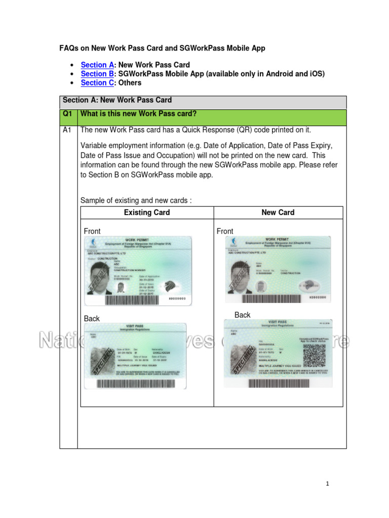 New Work Pass Card & App Guide | PDF | Mobile App | Qr Code