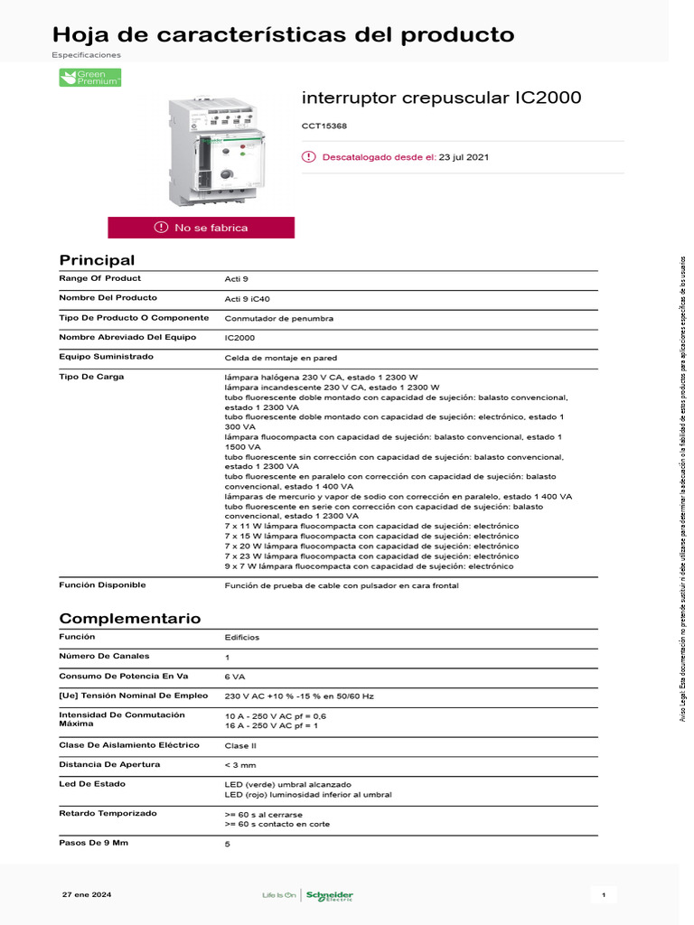 Schneider Electric - IC - CCT15368 | PDF | Lámpara fluorescente ...
