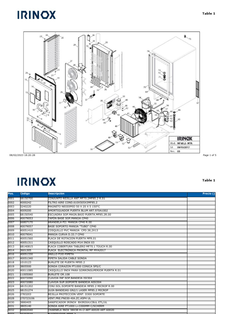 Componentes para MF85.2 y MF70.2 | PDF | Ingeniería de la Energía ...