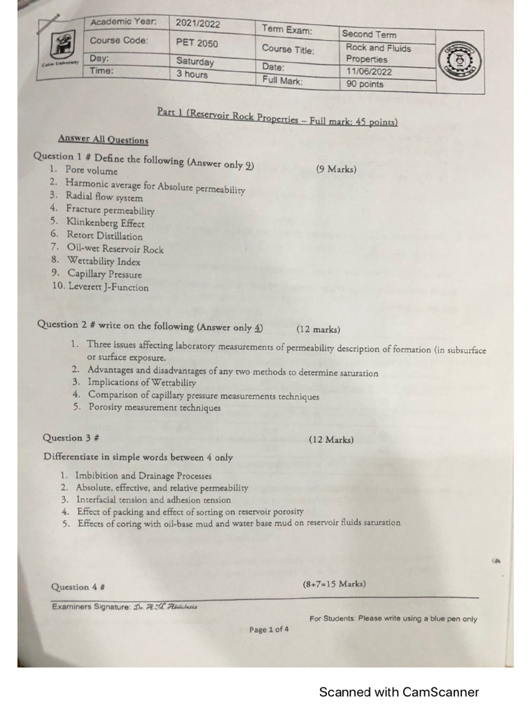 Our Final Exam 2022 | PDF