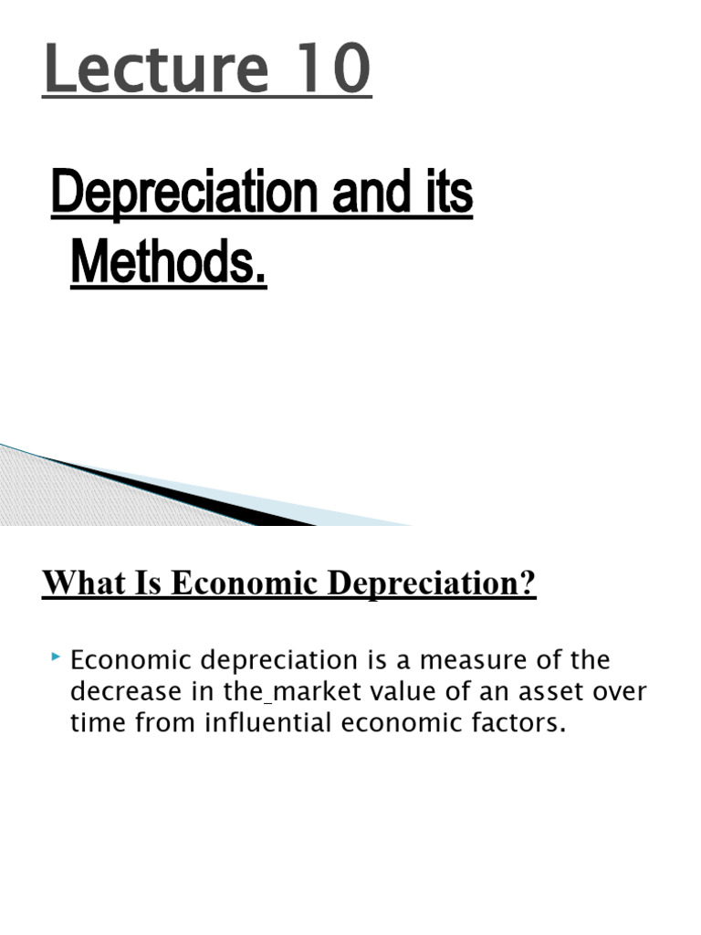 Depreciation | PDF | Depreciation | Financial Economics