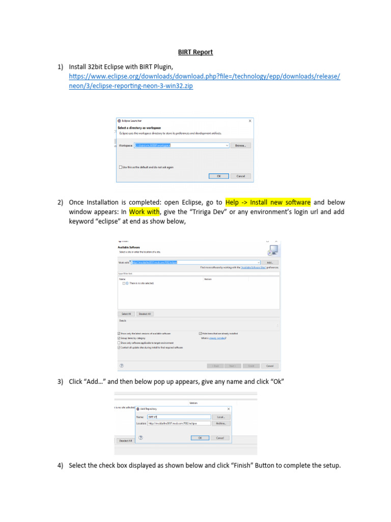 BIRT Report Setup Guide | PDF | Computer File | Databases