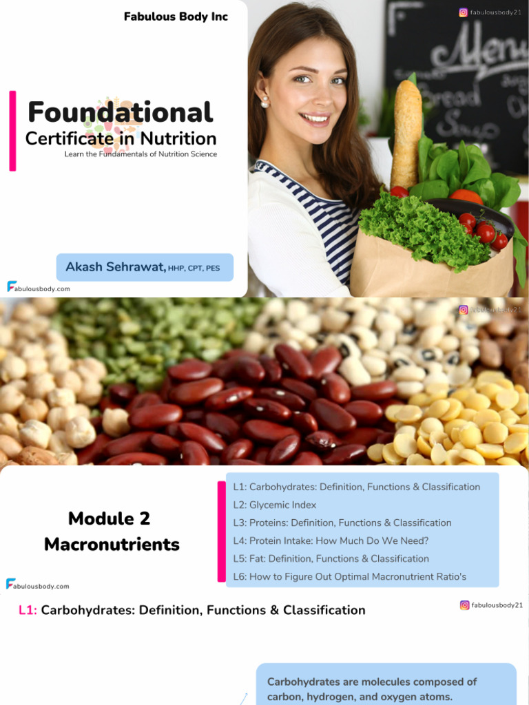 FC Nutrition Resource Manual Module 2 | PDF