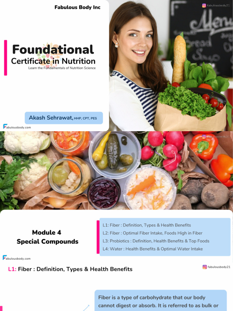 FC Nutrition Resource Manual Module 4 | PDF