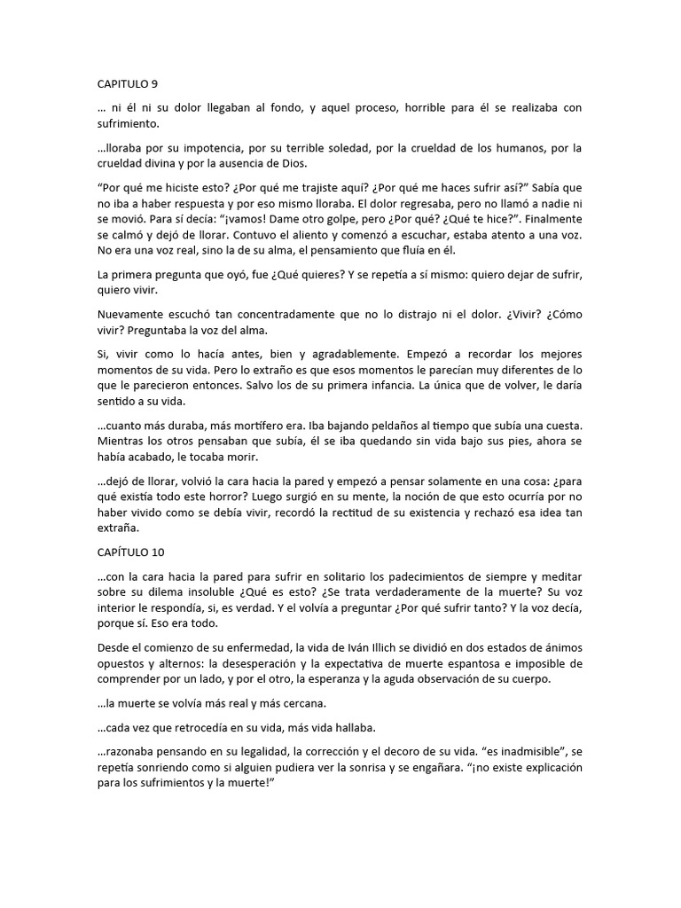 CAPITULO 9 y 10-La Muerte de Iván Illich | PDF