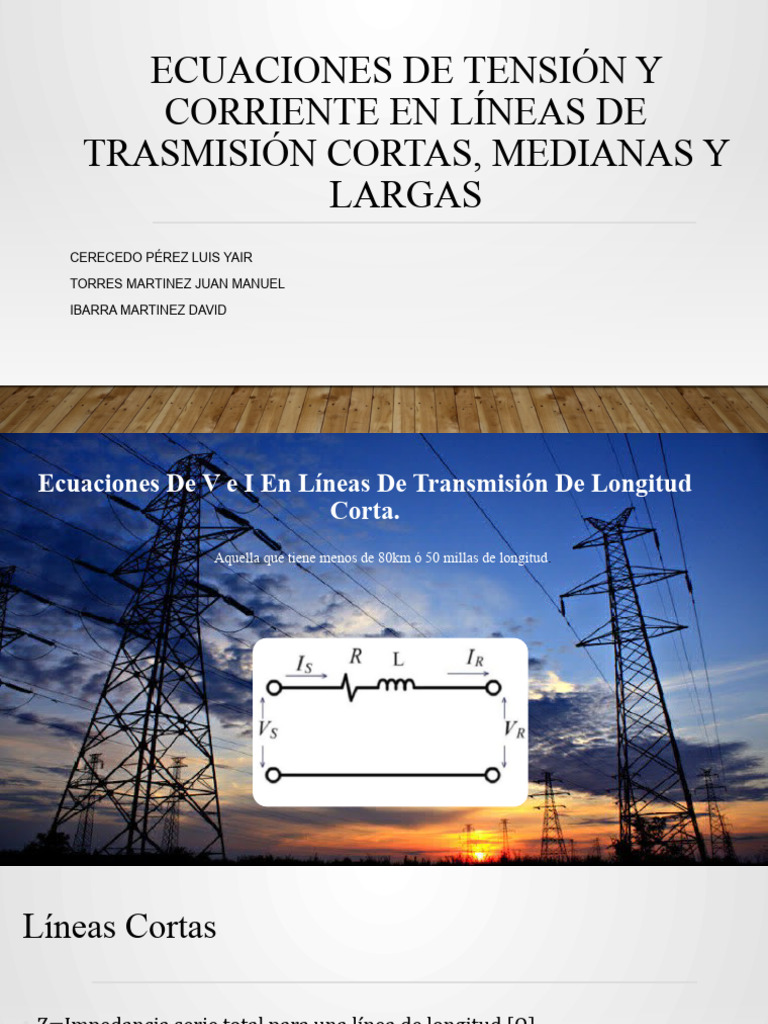 Ecuaciones de Tensión y Corriente en Líneas de Trasmision | PDF ...