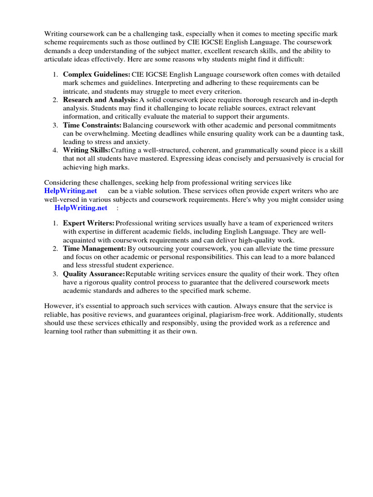 Cie Igcse English Language Coursework Mark Scheme | PDF | Http Cookie ... Cie Igcse English Language Coursework Mark Scheme | PDF | Http Cookie ...