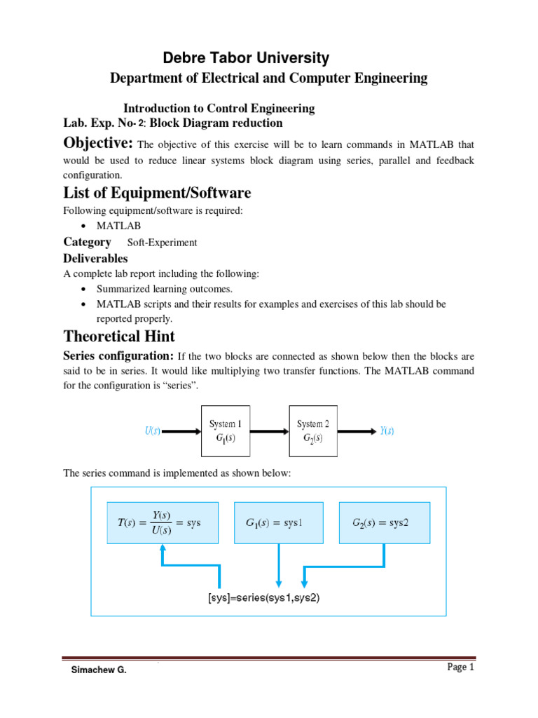 Lab Experiment 2 | PDF | Control Theory | Matlab