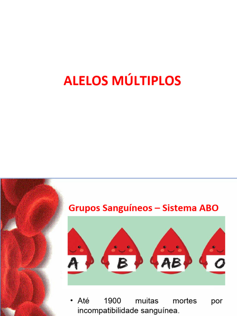 Genética - Alelos Múltiplos | PDF | Tipo sanguíneo | Especialidades médicas