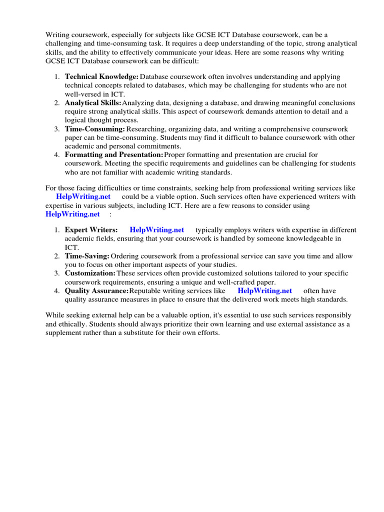 Gcse Ict Database Coursework Pdf Databases Spreadsheet