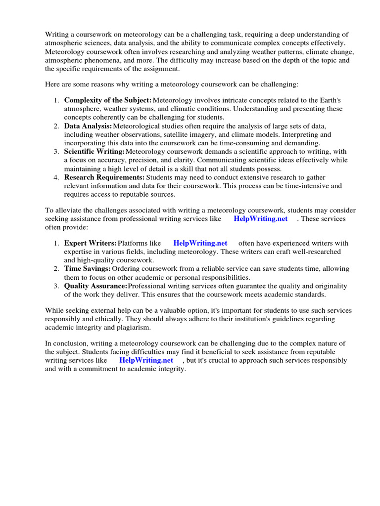Meteorology Course Work Download Free Pdf Meteorology Weather