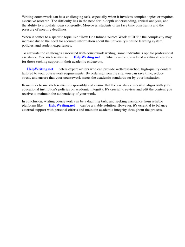 How Do Online Courses Work at Ucf | PDF | Educational Technology