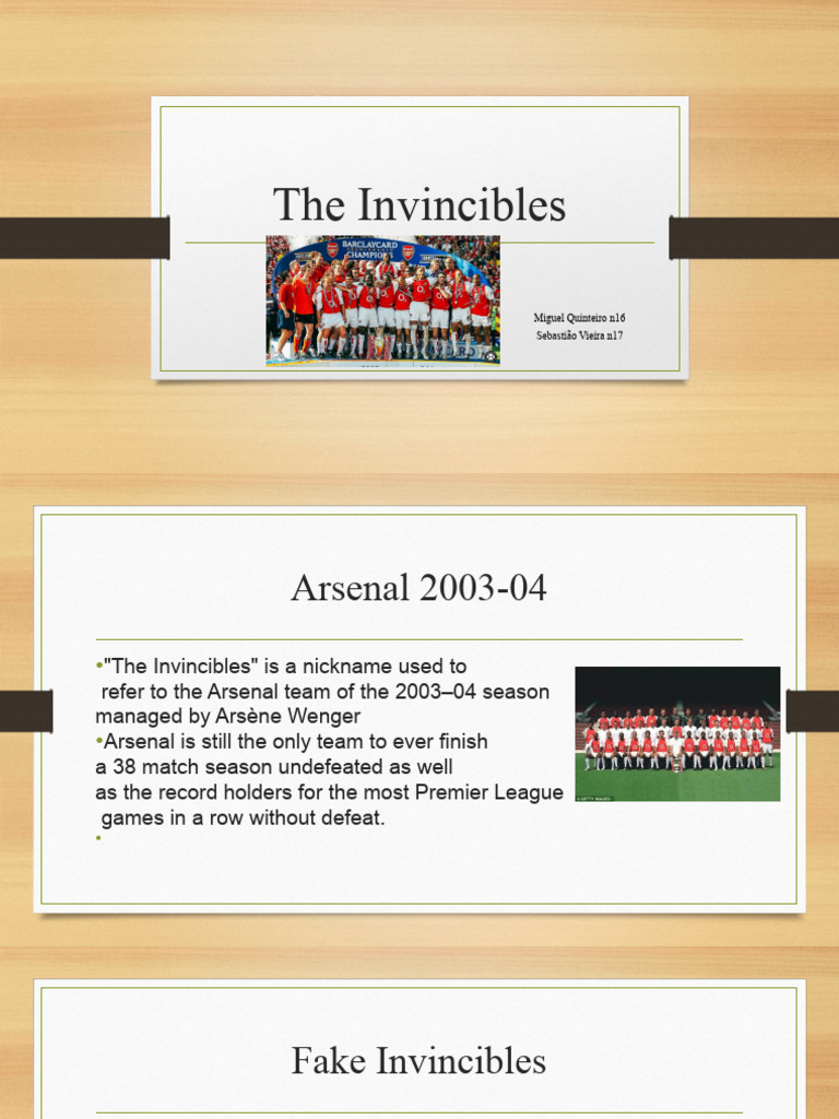 Arsenal's 2003-04 Invincibles Season | PDF