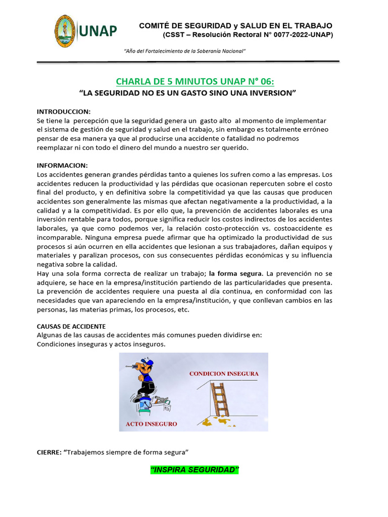 Seguridad Laboral: Inversión Rentable | PDF | Diabetes | Dolor lumbar