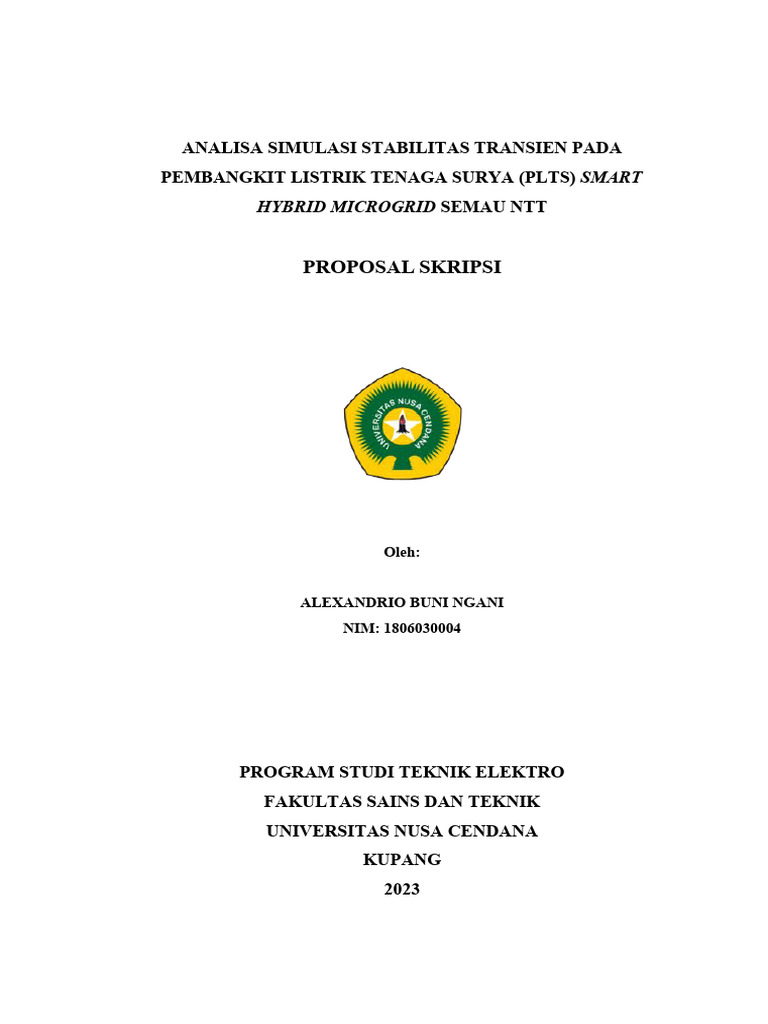 Analisa Stabilitas Transien PLTS Semau | PDF | Sains & Matematika ...