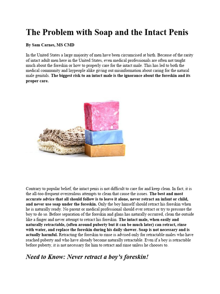 The Problem With Soap and The Intact Penis | PDF | Health Sciences | Public Health