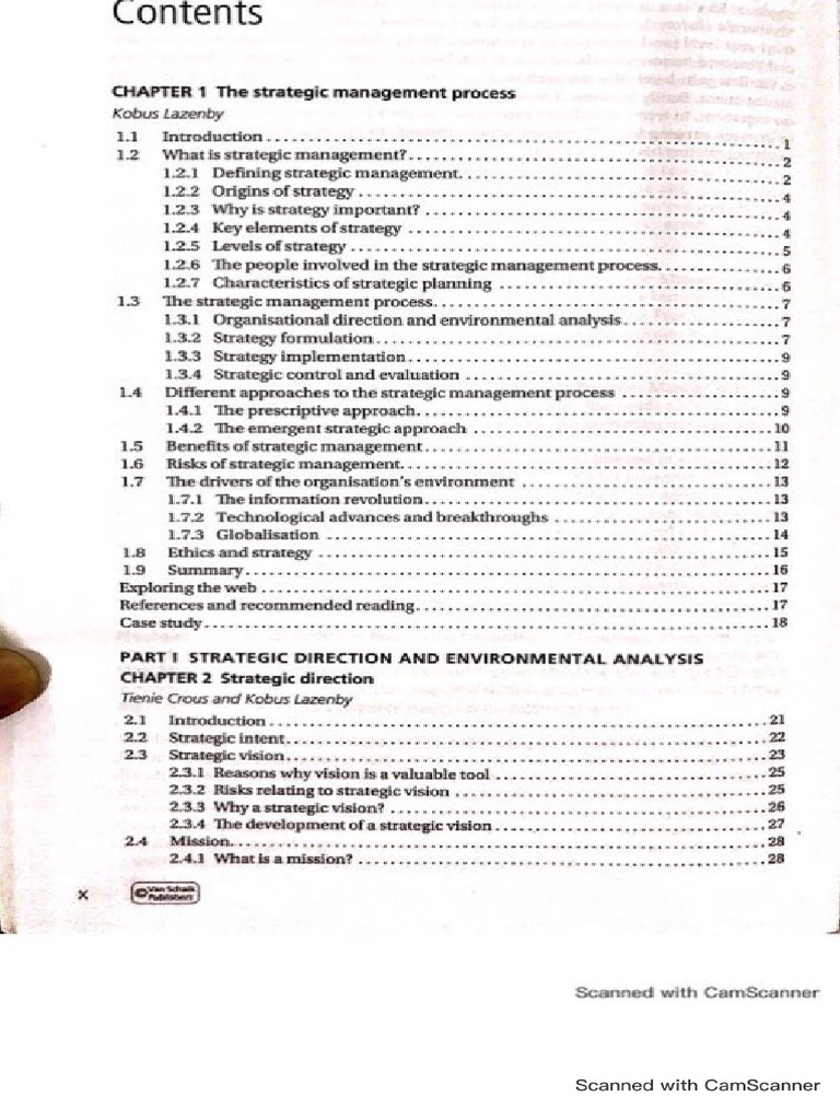 Strategic Management Textbook | PDF