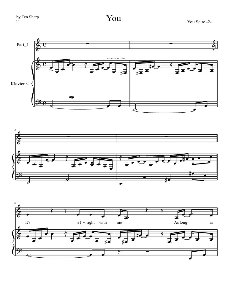 You - Ten Sharp C - Dur | PDF