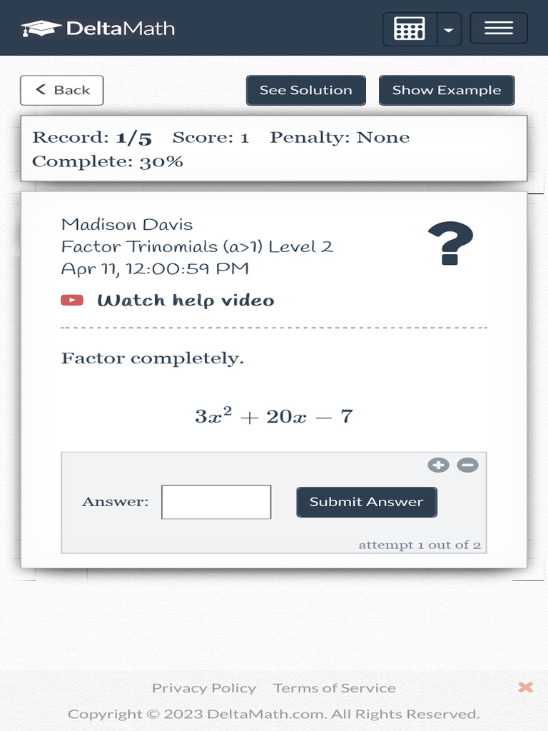 DeltaMath 4 | PDF | Teaching Methods & Materials