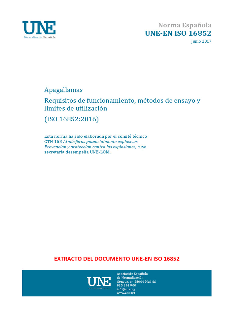 (Ex) Une-En Iso 16852 2017 | PDF | Química | Ciencias fisicas