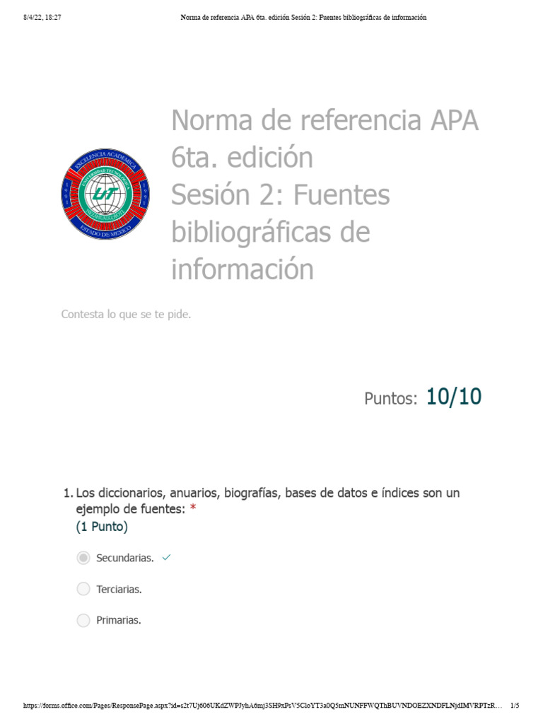 Norma de Referencia APA 6ta. Edición Sesión 2 - Fuentes Bibliográficas ...