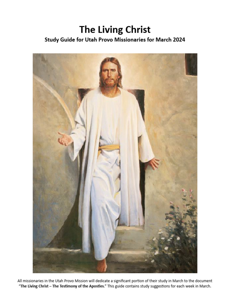 The Living Christ - Study Guide For UPM March 2024 | PDF | Jesus ...