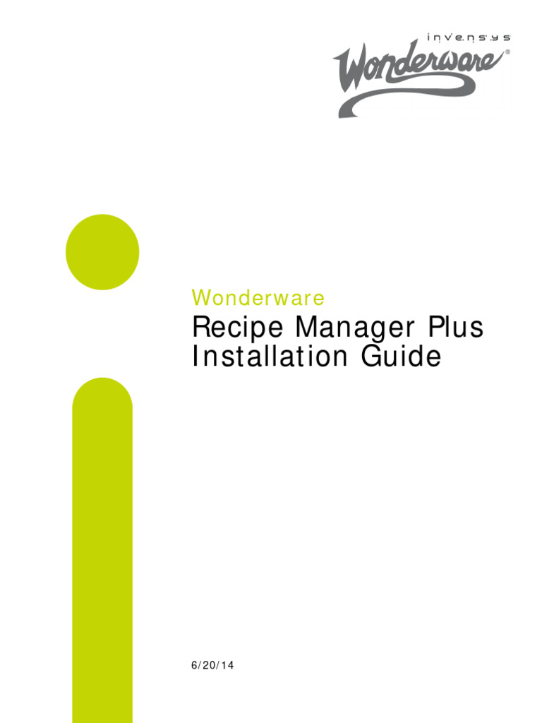 Recipe Manager Plus Install Guide | PDF | Installation (Computer Programs) | Internet ...