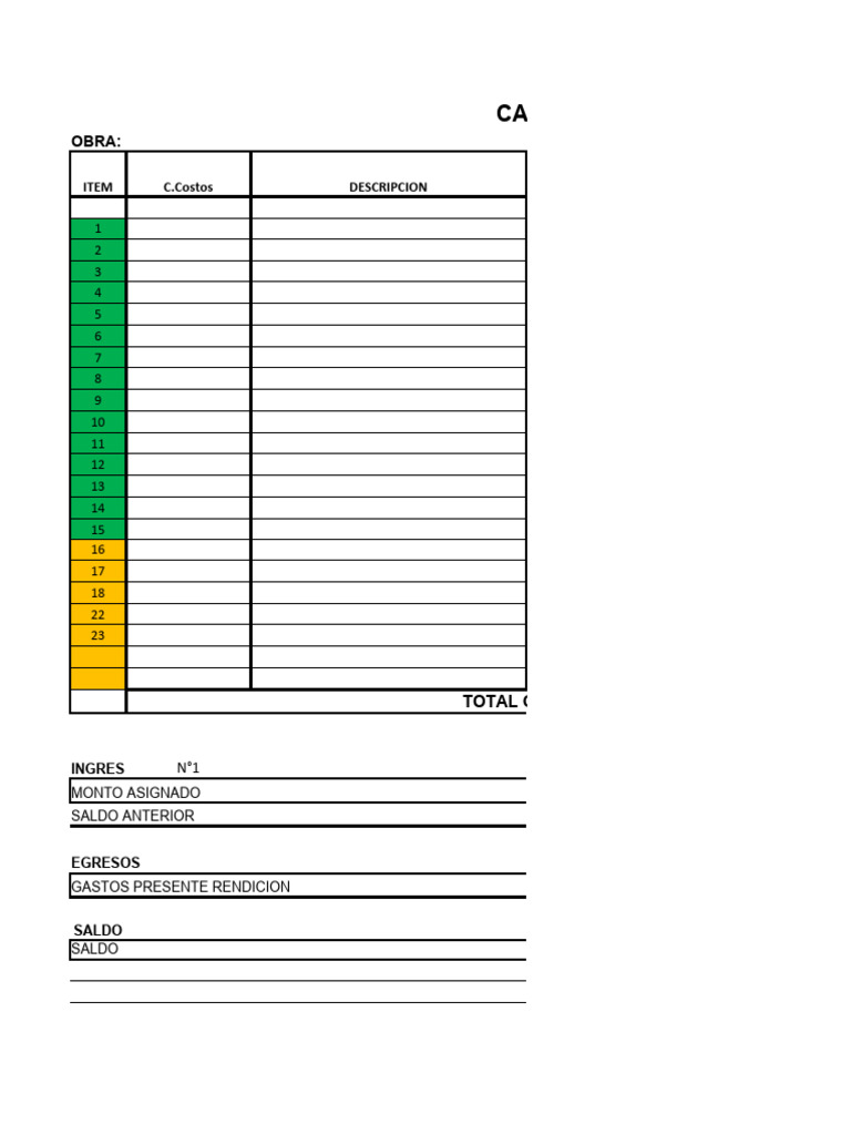 Modelo Caja Chica | PDF