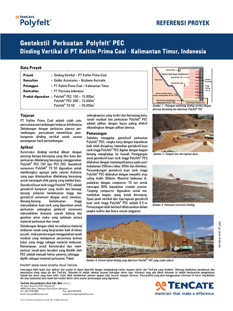 Case Study - PEC Dinding Vertikal, Kalimantan, Indonesia (100 104 1007 ...