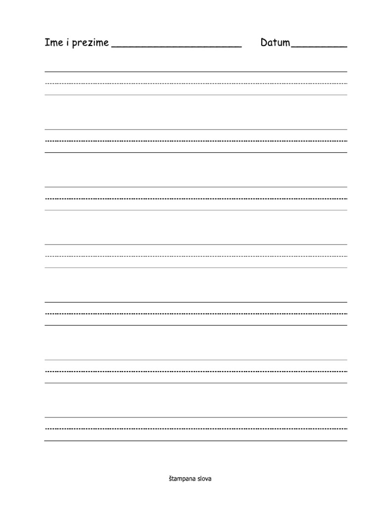 Blanko List Za Pisuvanje Bukvi | PDF