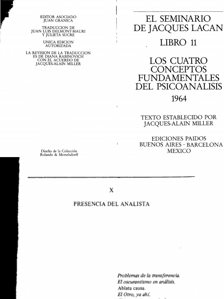 Seminario XI Cap X y XI | PDF