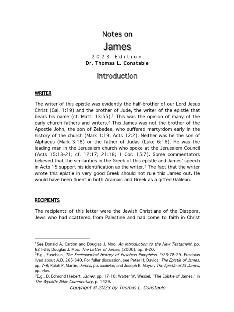 James | PDF | Jesus | Epistle Of James
