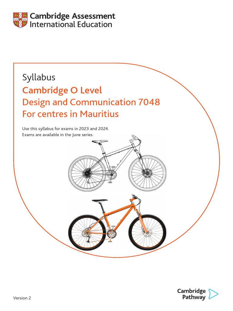 Syllabus: Cambridge O Level Design and Communication 7048 For Centres ...