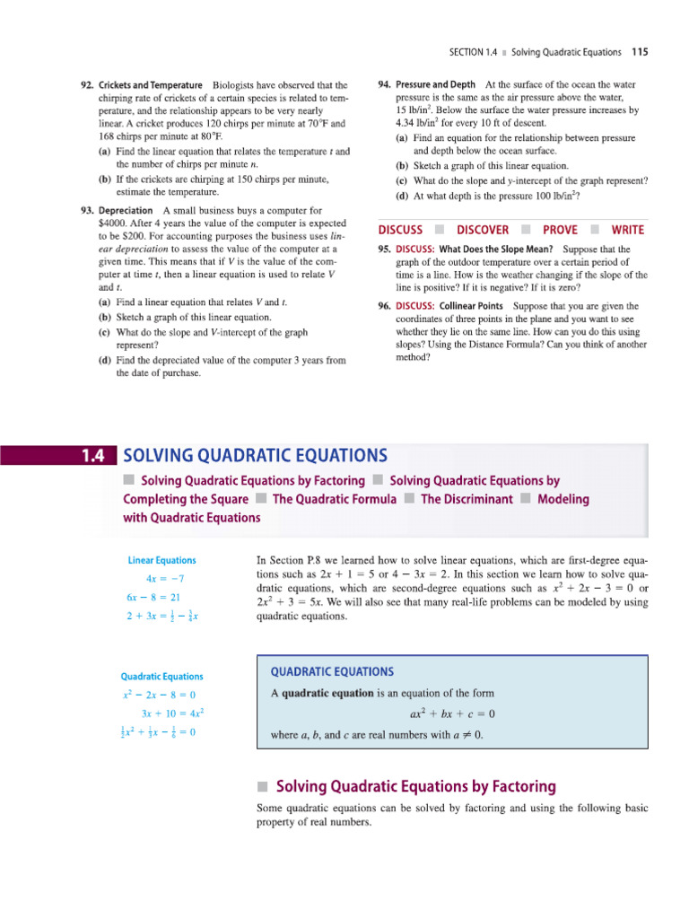Quadratic Equations Topic | PDF