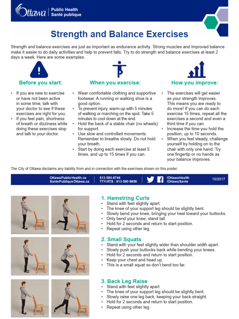 Strength Balance Exercises en | PDF | Foot | Musculoskeletal System