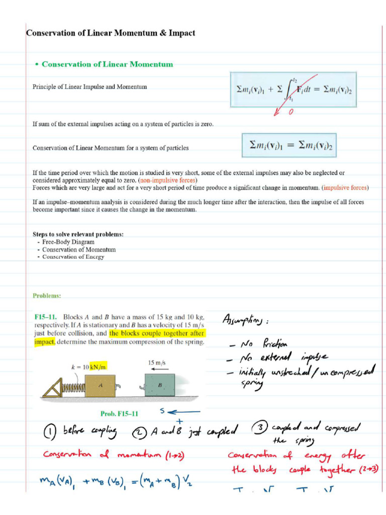 Conservation of Momentum Impact | PDF | Collision | Momentum