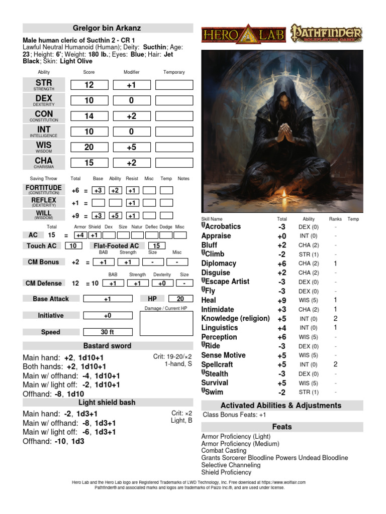 Greglorbin Arkanz | Download Free PDF | D20 System | Fantasy Role Playing Games