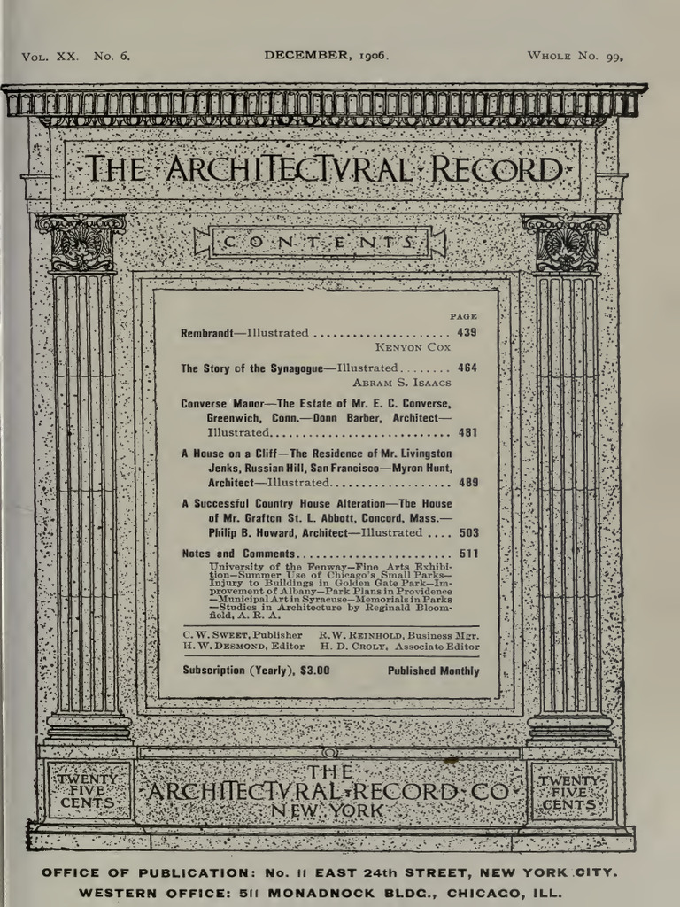 Architectural Record Magazine AR-1906-12 | PDF