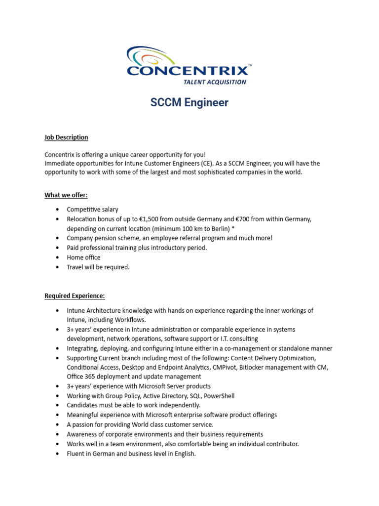 SCCM Engineer | PDF | Group Policy | Business