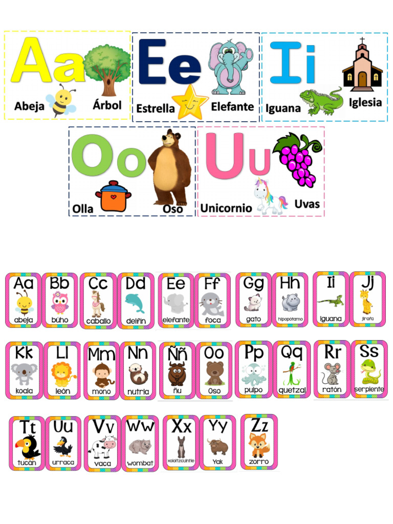 Abecedario Animales Formato Tarjetas | PDF